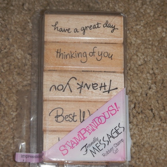 Office | Stampendous Friendly Messages Rubberwooden Stamps 5 Pack ...